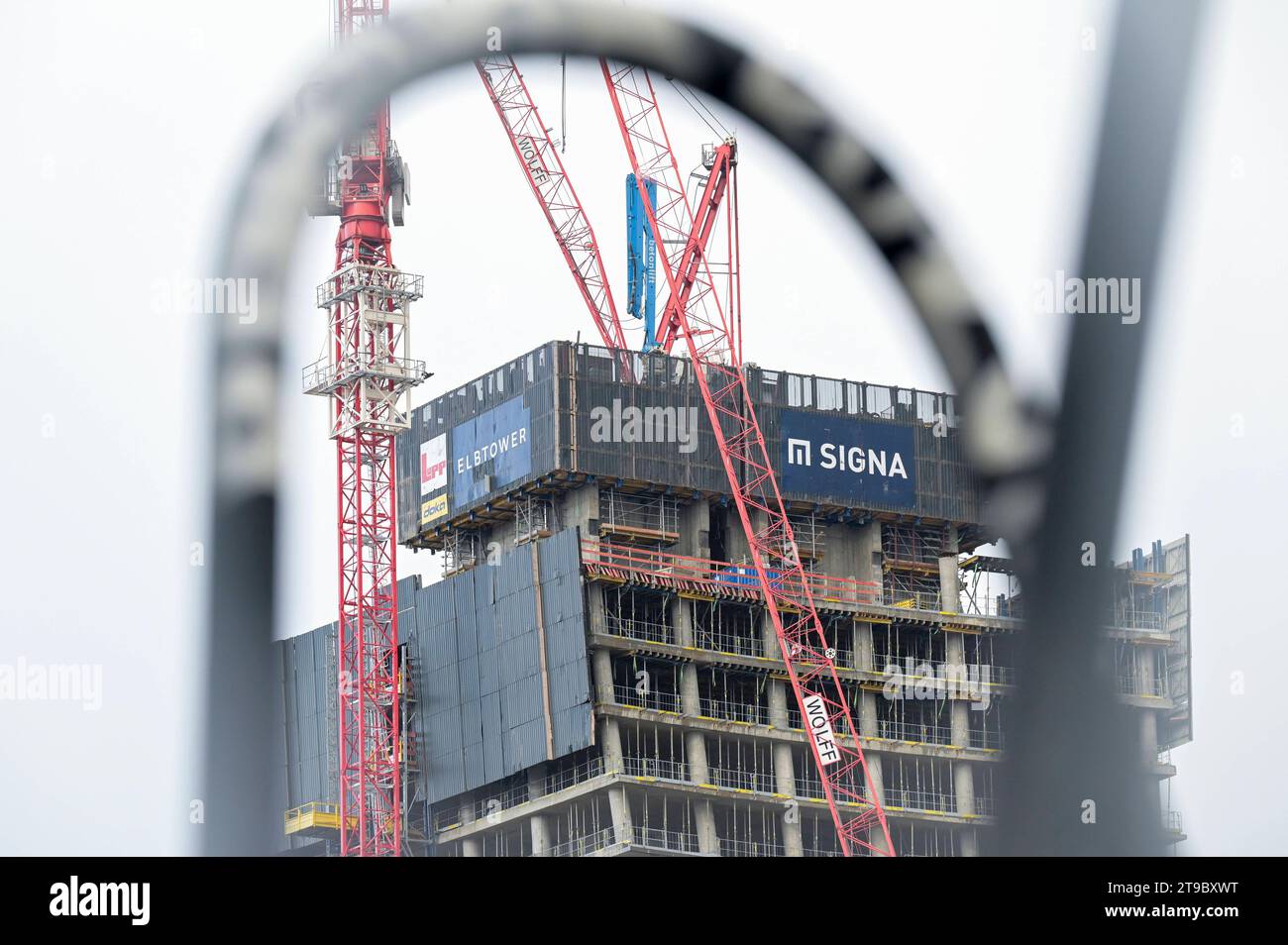 Hamburg, elb tower GERMANY, Hamburg, Harbour town, construction site ...