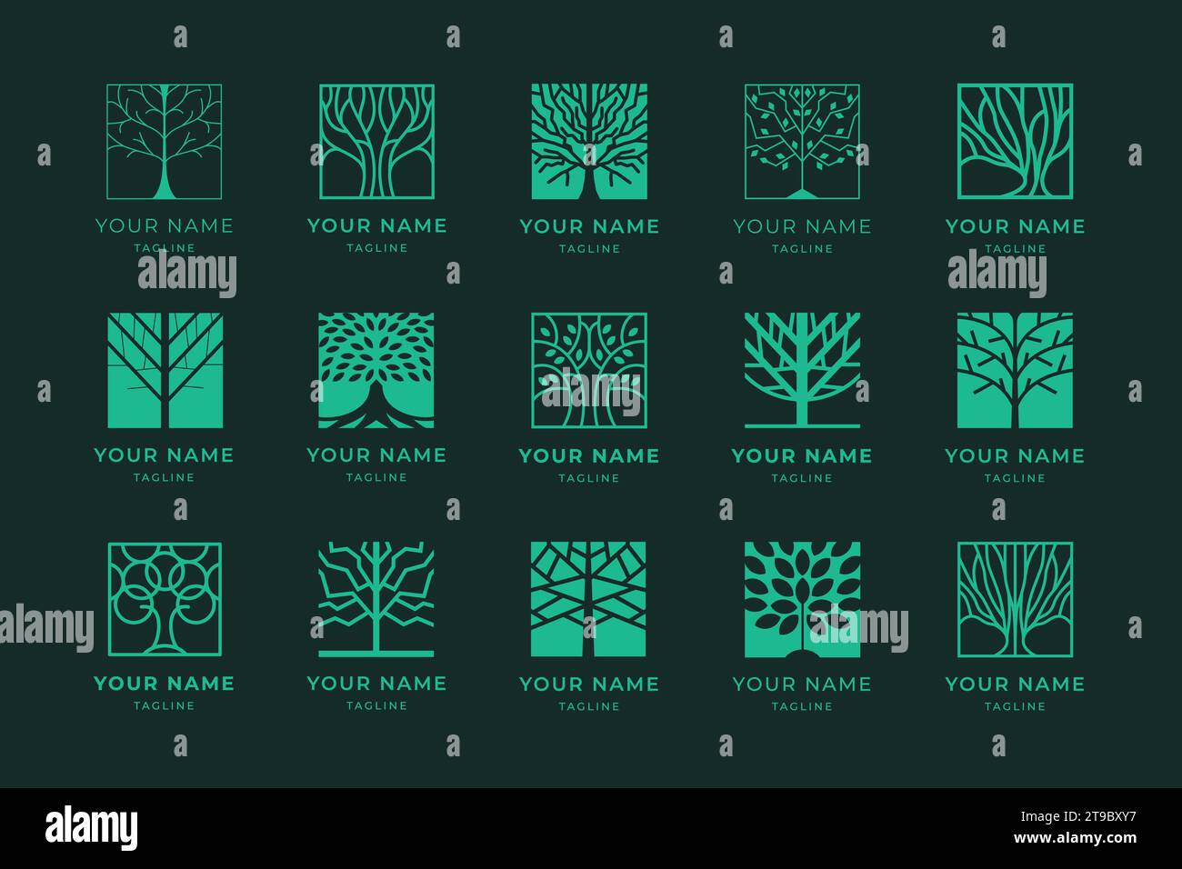 Circle around tree Stock Vector Images - Alamy