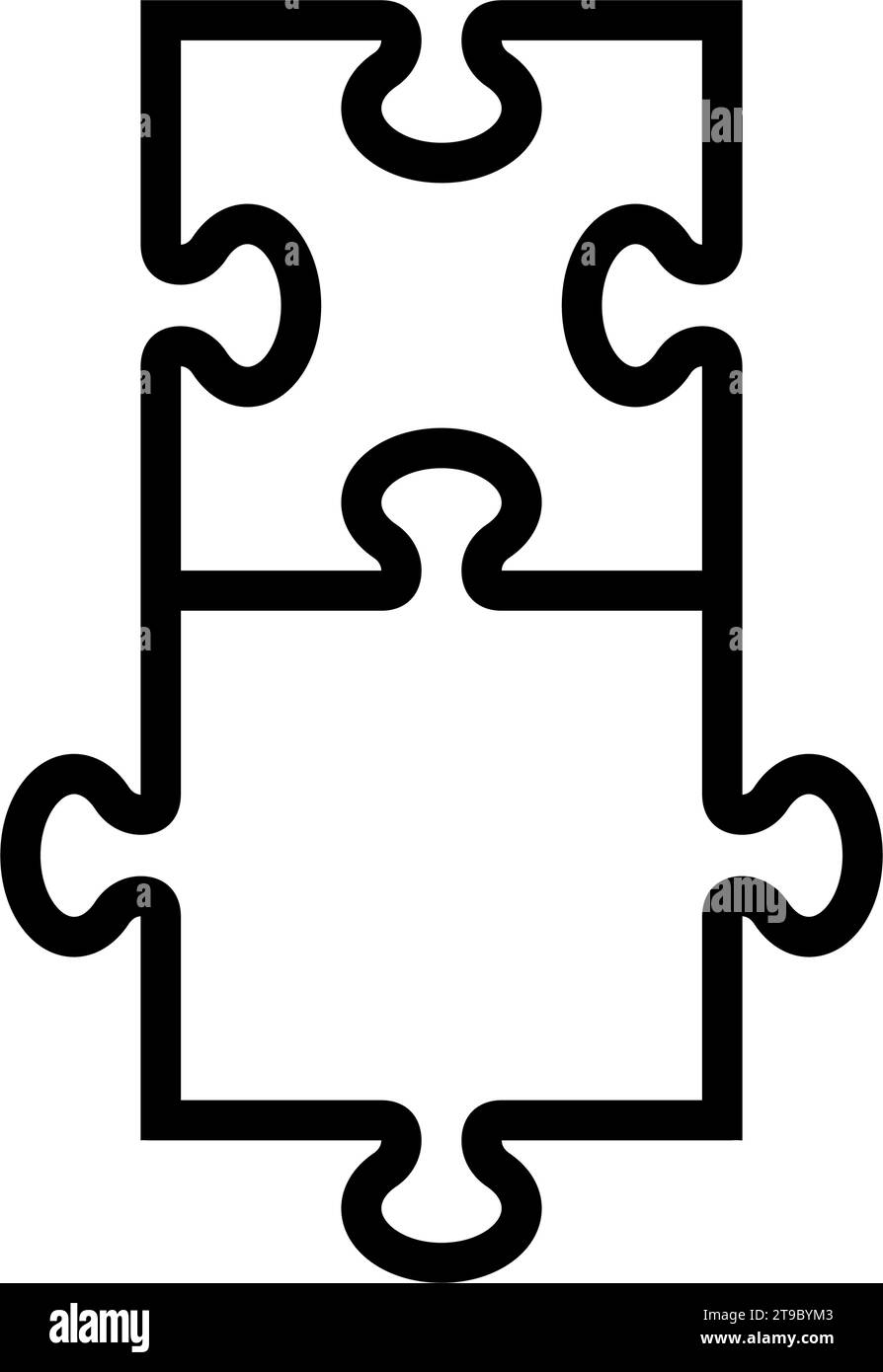 puzzle team solution line icon vector illustration Stock Vector Image ...