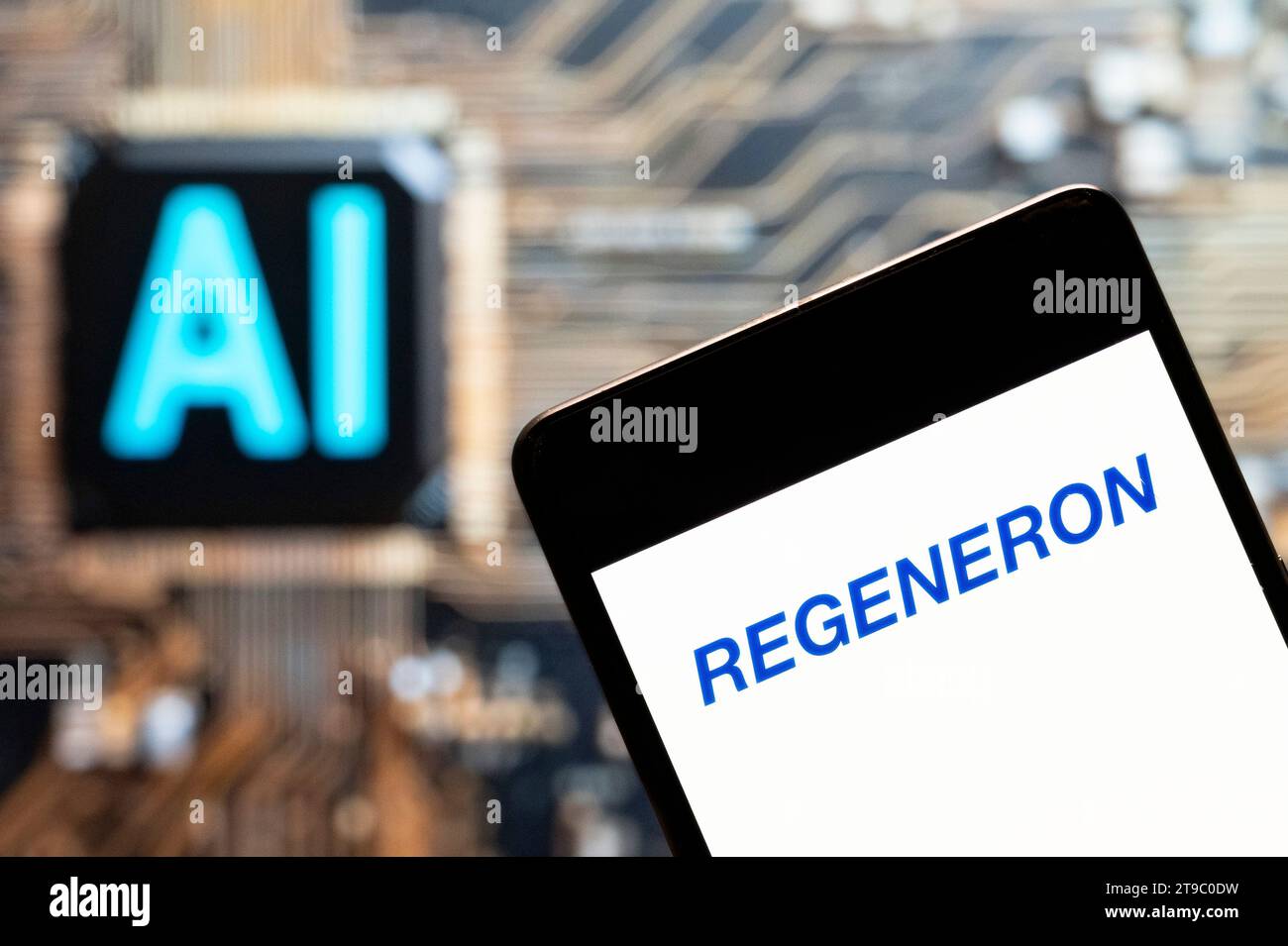 In this photo illustration, the American biotechnology company ...