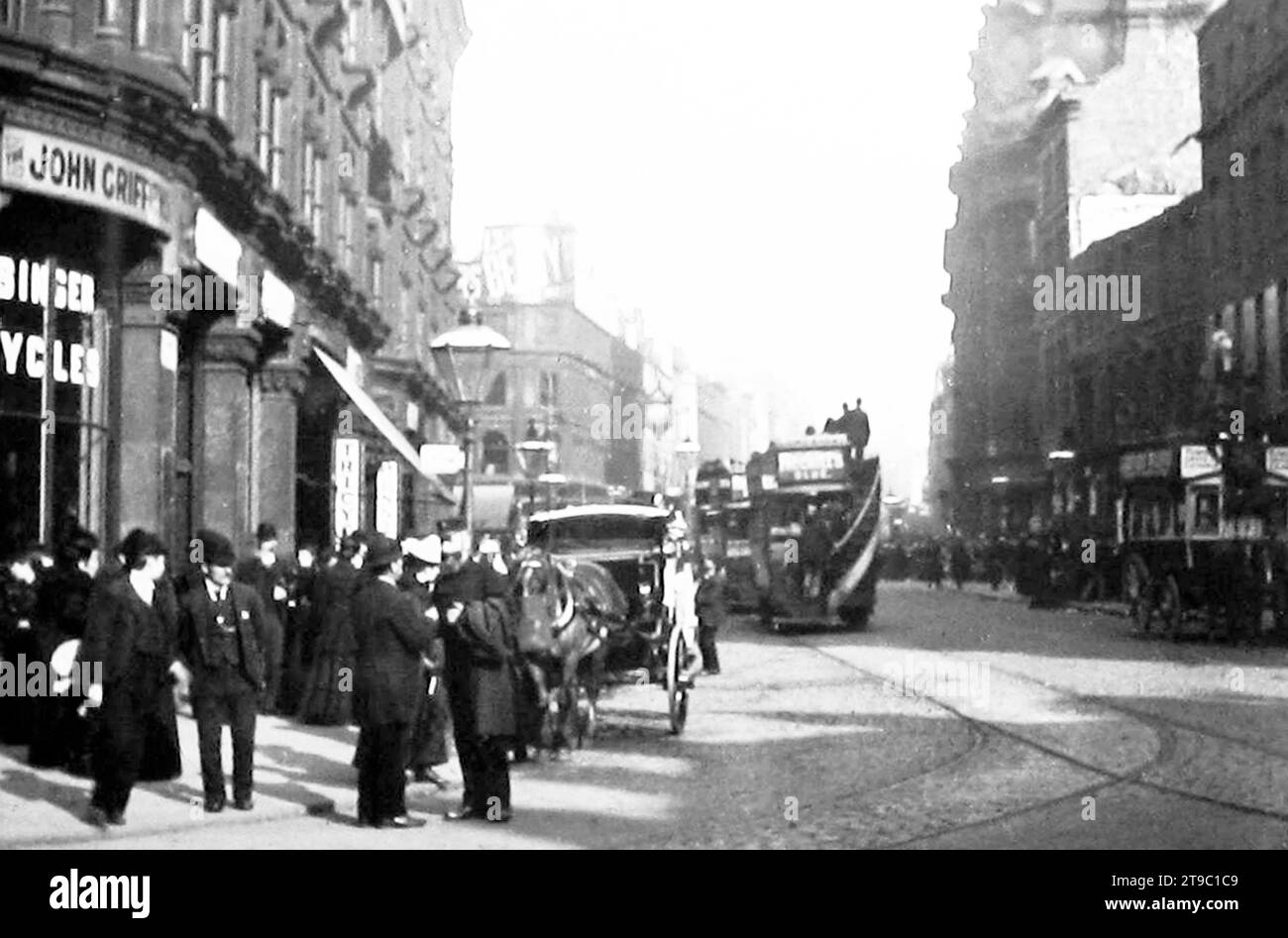 St. Mary's Gate, Manchester, Victorian period Stock Photo - Alamy