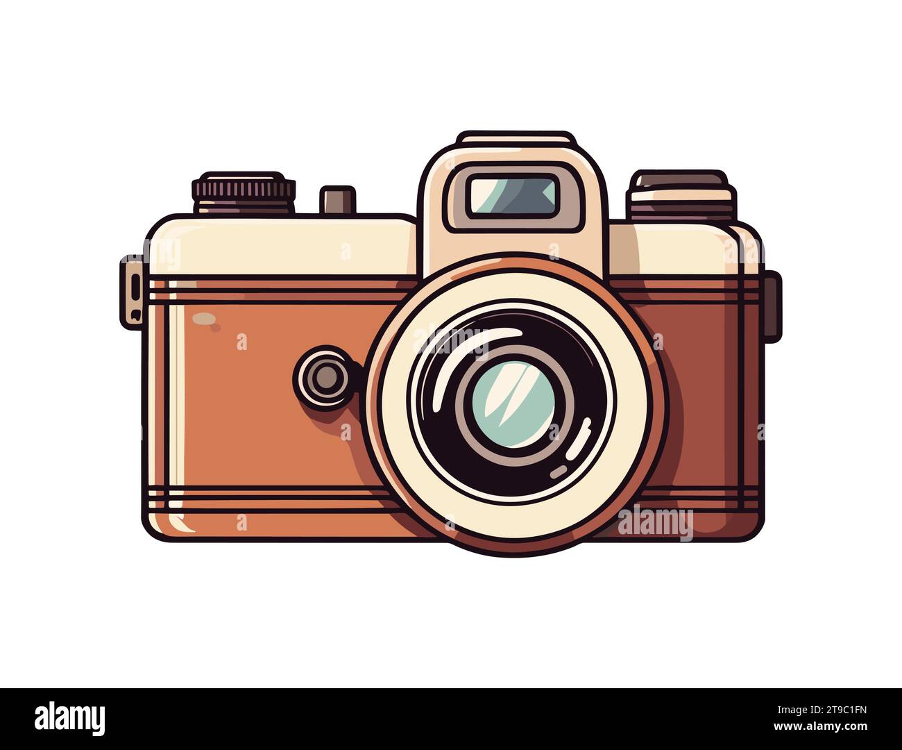 Vintage Photo Camera Hand Drawn vector Isolated Stock Vector Image ...