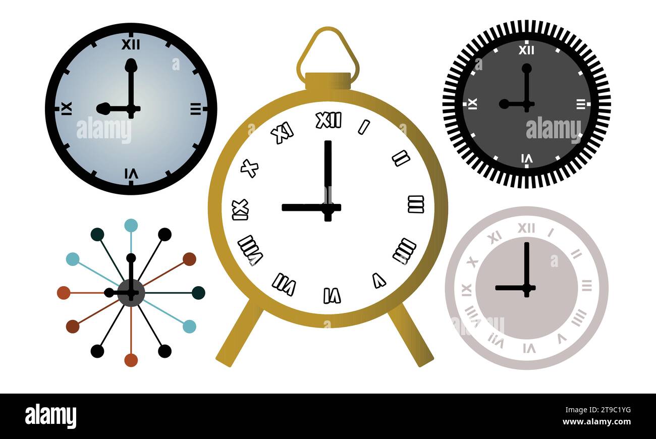 Timer clock vector vectors hi-res stock photography and images - Alamy