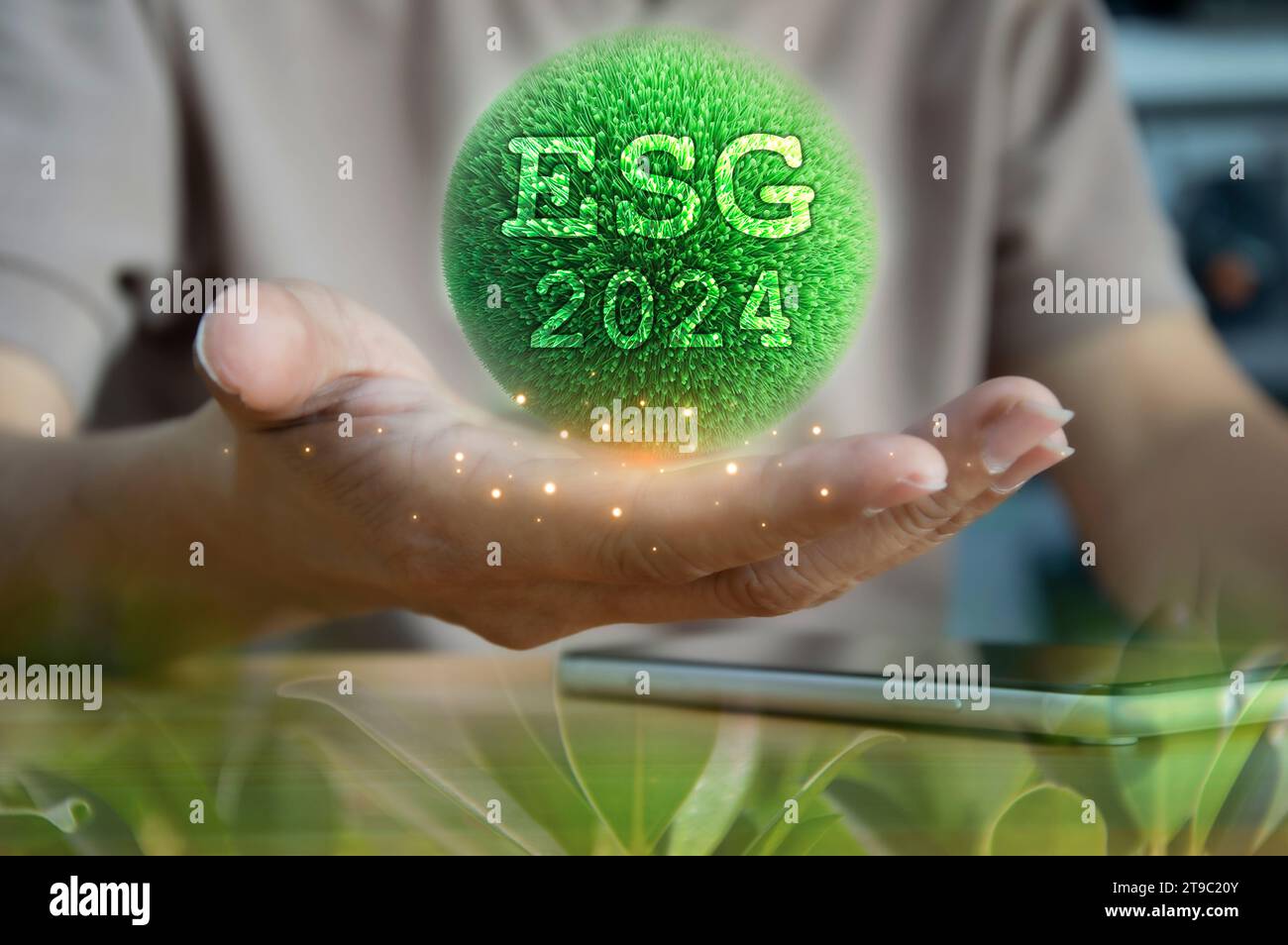 ESG 2024 Sustainable Business Development Concept, Environment, Society and Governance Stock ...