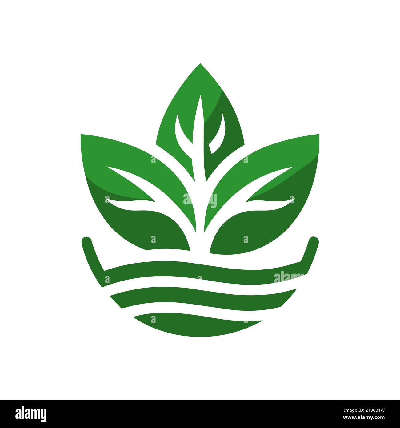 Agriculture logo design. Agronomy logo with plants on a fields. Vector ...