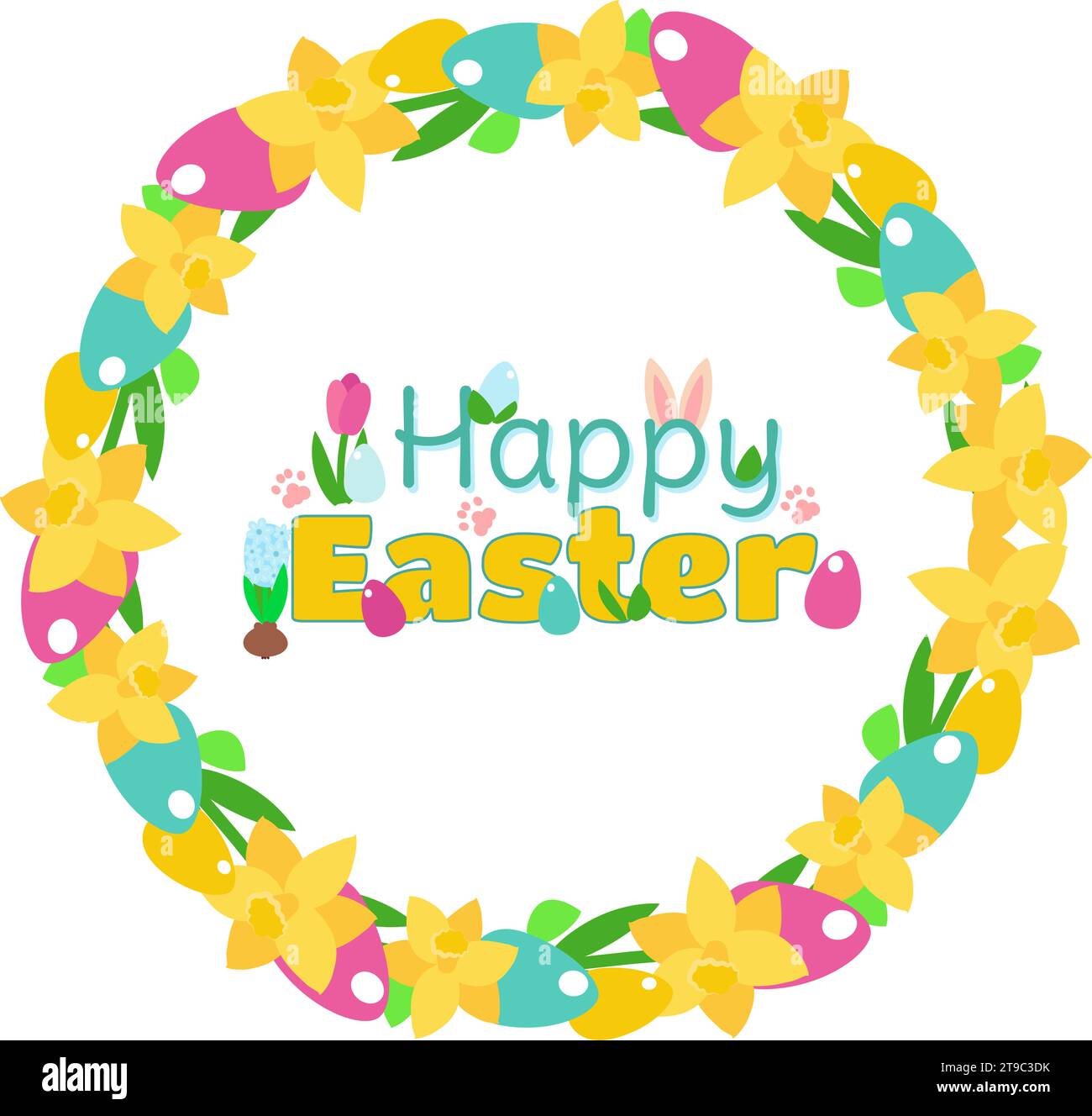 Painted easter eggs tulip Stock Vector Images - Alamy