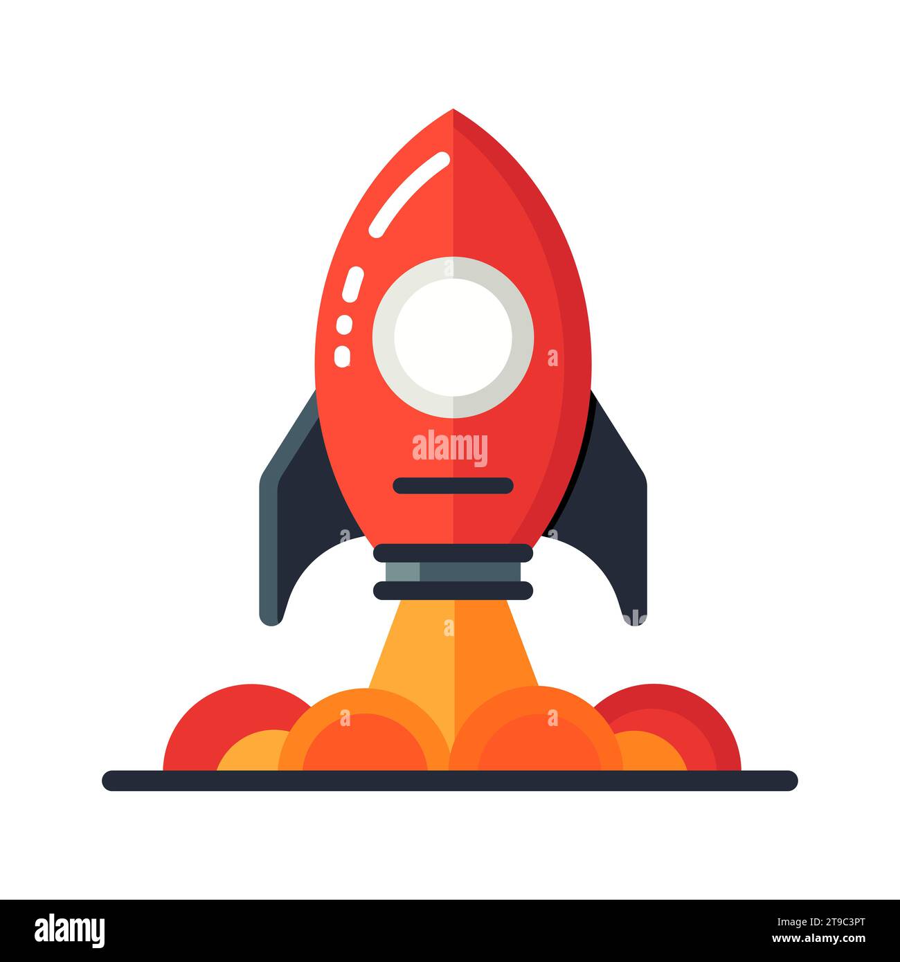 Rocket icon. Business start up symbol. Launch spaceship. Vector ...