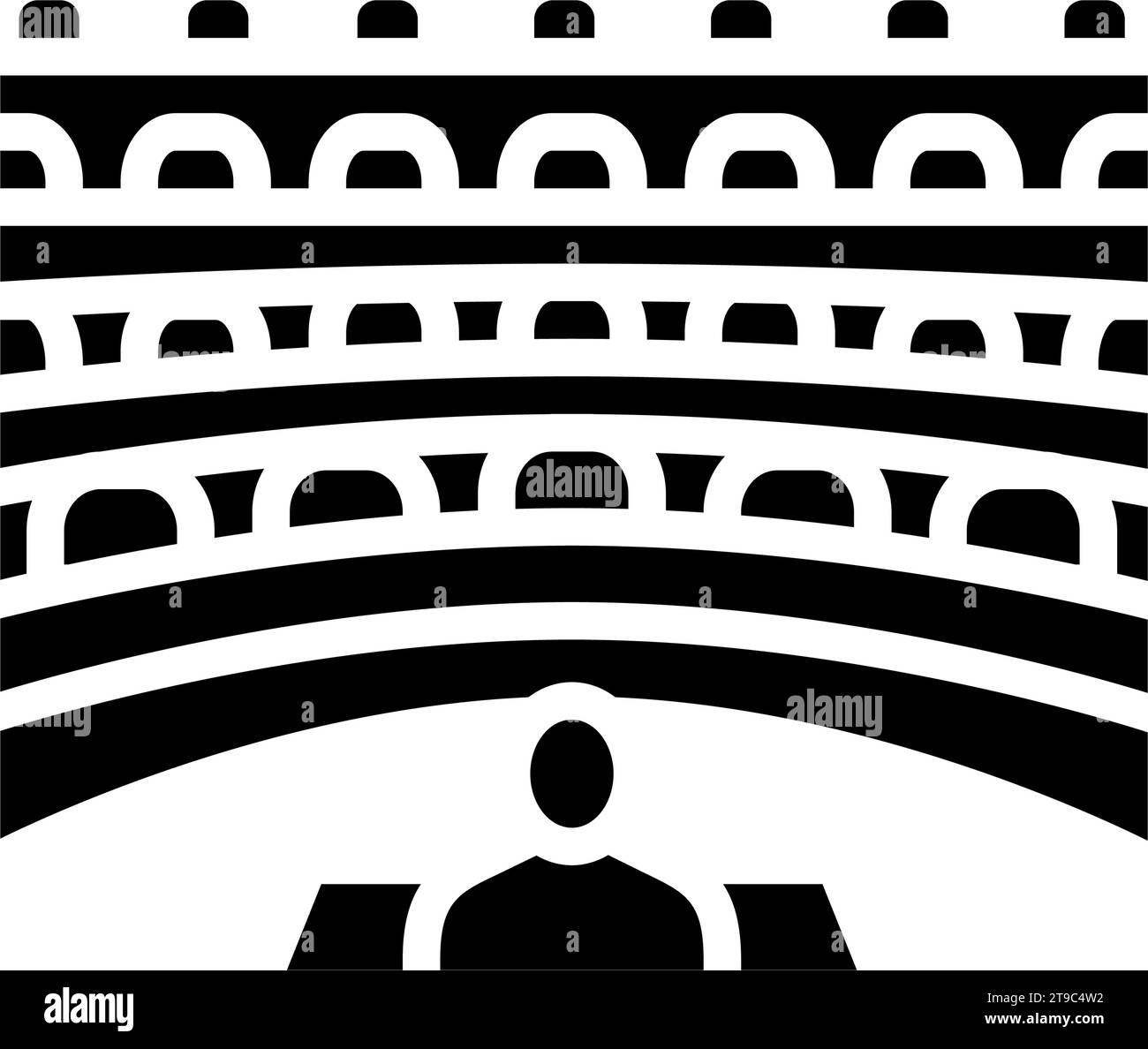 lecture hall college teacher glyph icon vector illustration Stock ...