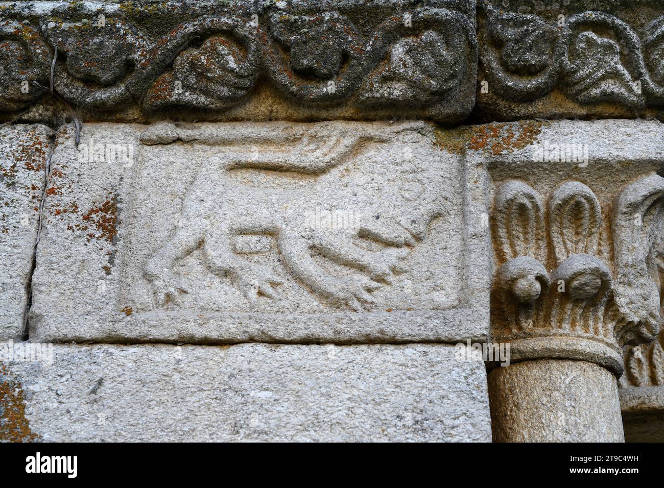 Santa Maria de Gracia church (romanesque-gothic 13th century). Portal ...
