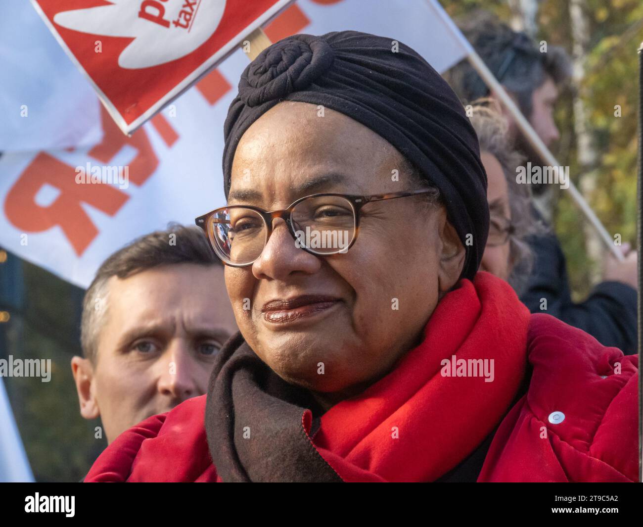 London, UK. 24 Nov 2023. Hackney MP Diane Abbott. A protest in London ...