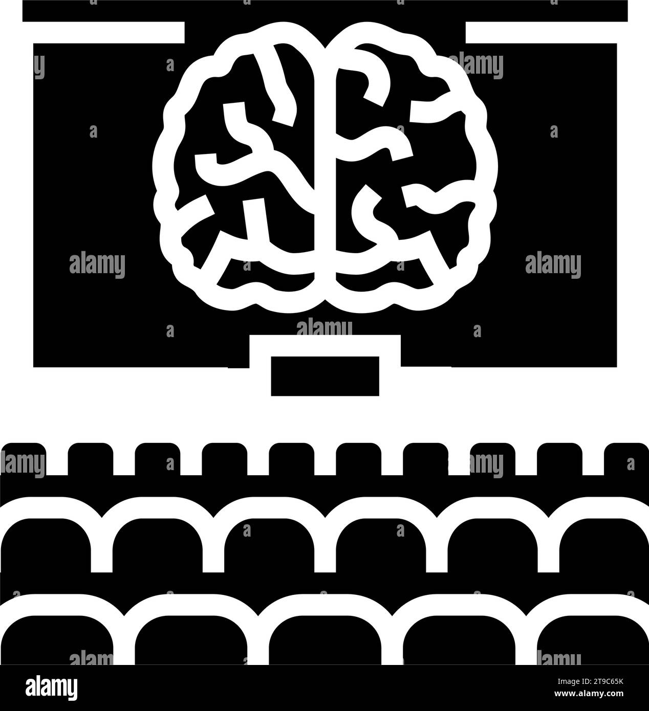academic conference college teacher glyph icon vector illustration ...