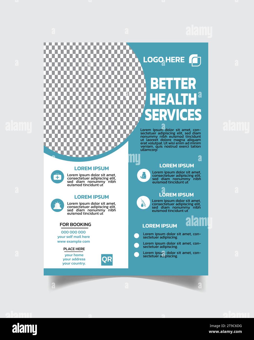 Hospital creative flyer template, medical unique flyer, healthcare ...