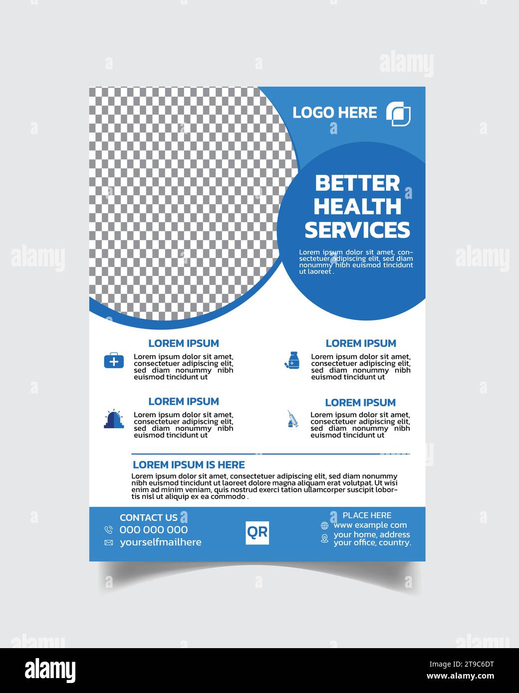 Healthcare creative flyer, medical unique flyer template, healthcare ...