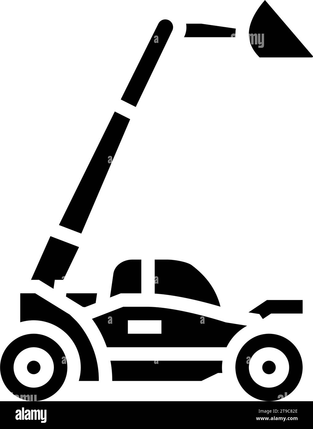 telescopic handler construction vehicle glyph icon vector illustration ...