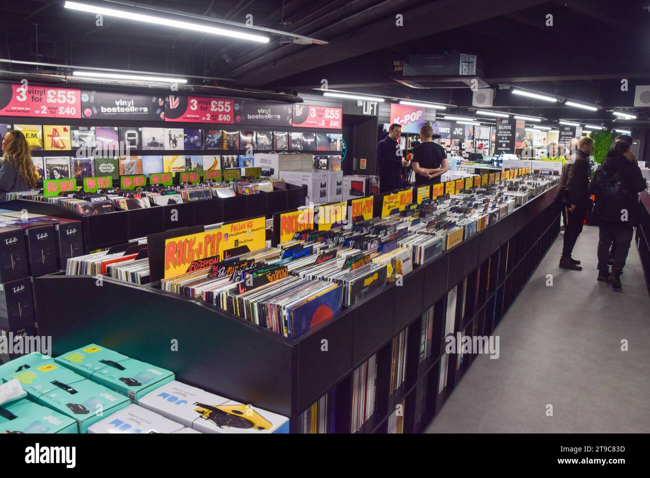 London, UK. 24th November 2023. Shelves at the iconic entertainment ...