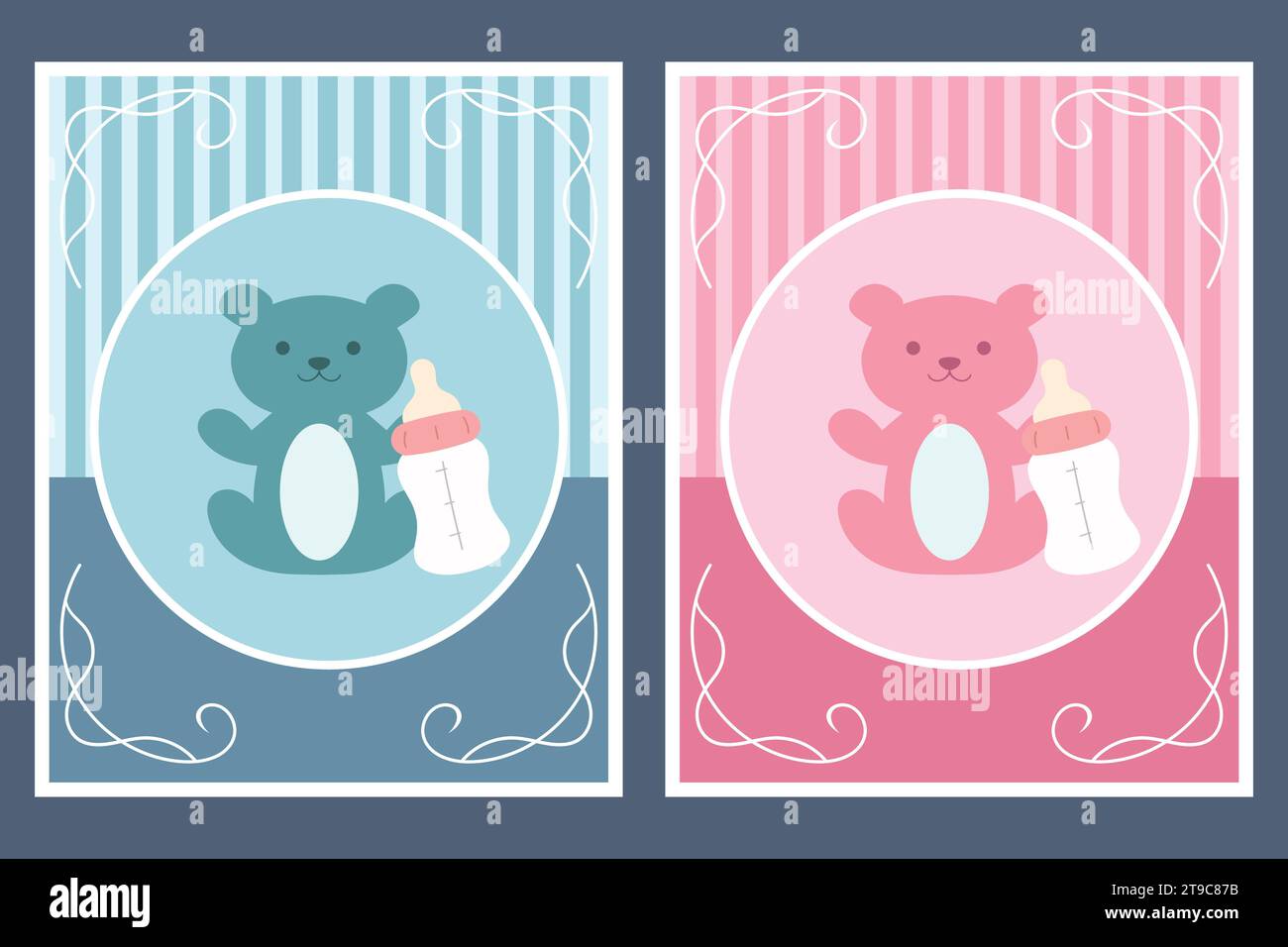 Girl pink boy blue Stock Vector Images - Alamy