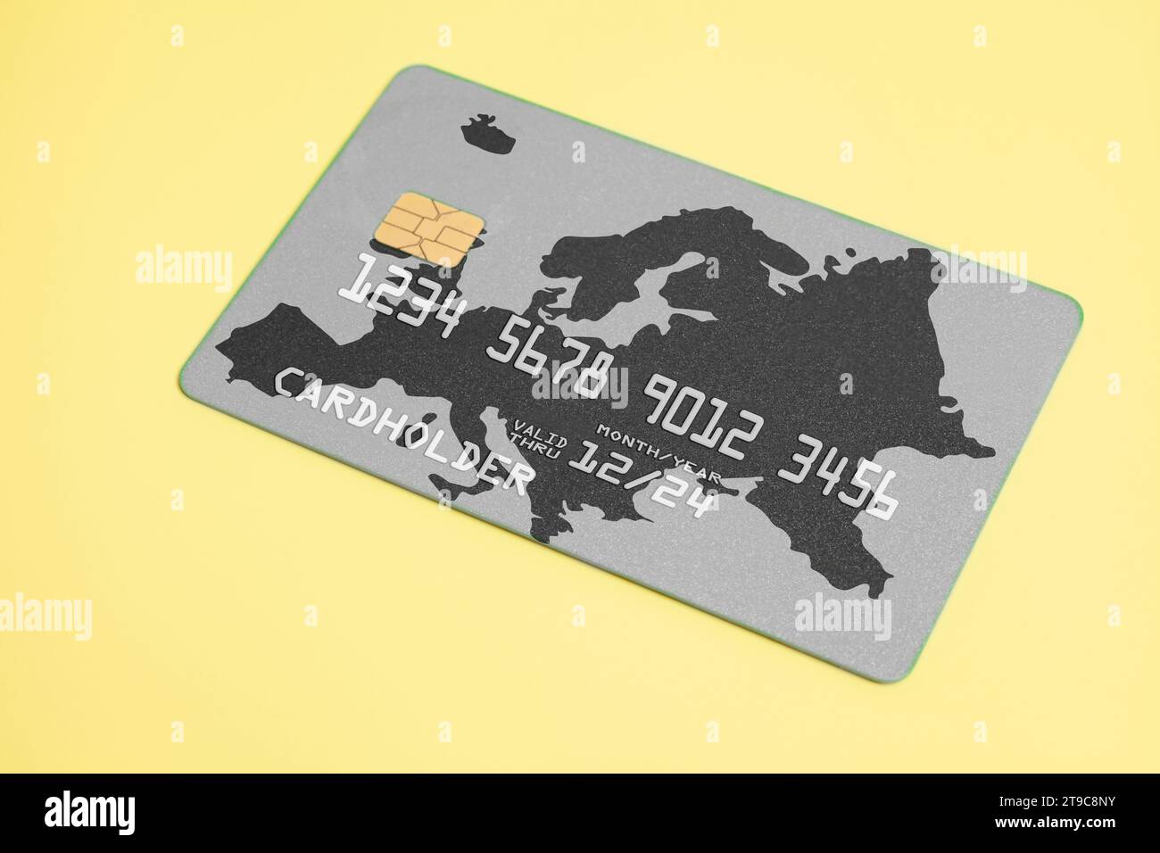 Bank Credit Card with Europe map Stock Photo - Alamy