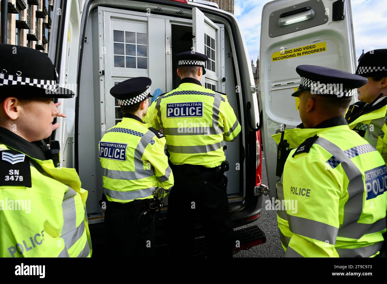 London, UK. Four people with Just Stop Oil banners were arrested in ...
