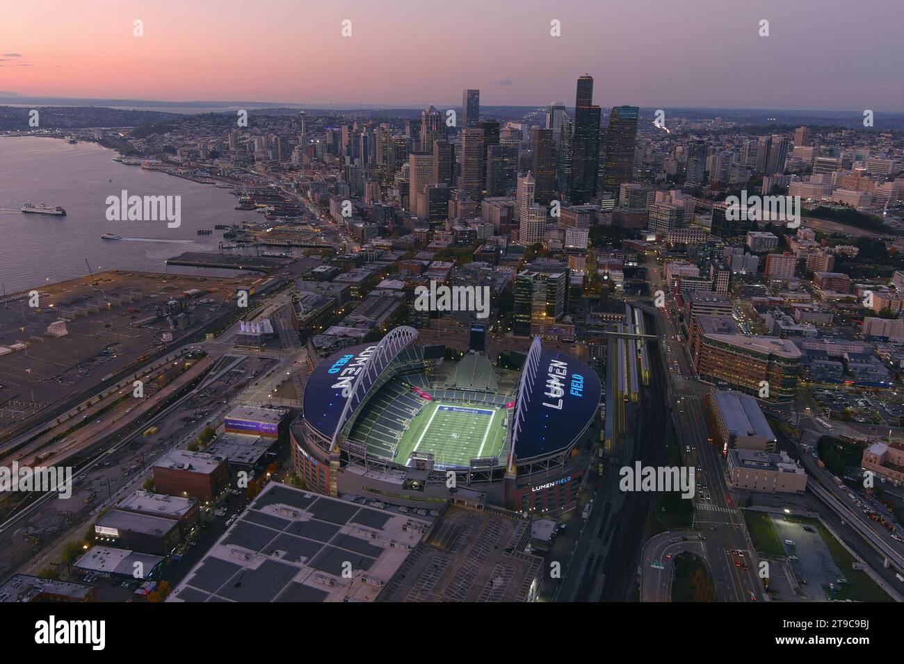 Lumen field 2023 aerial view hi-res stock photography and images - Alamy