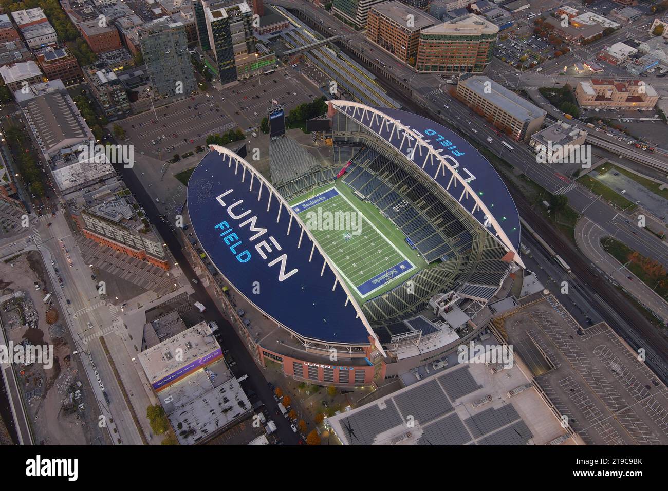 Lumen field 2023 aerial view hi-res stock photography and images - Alamy