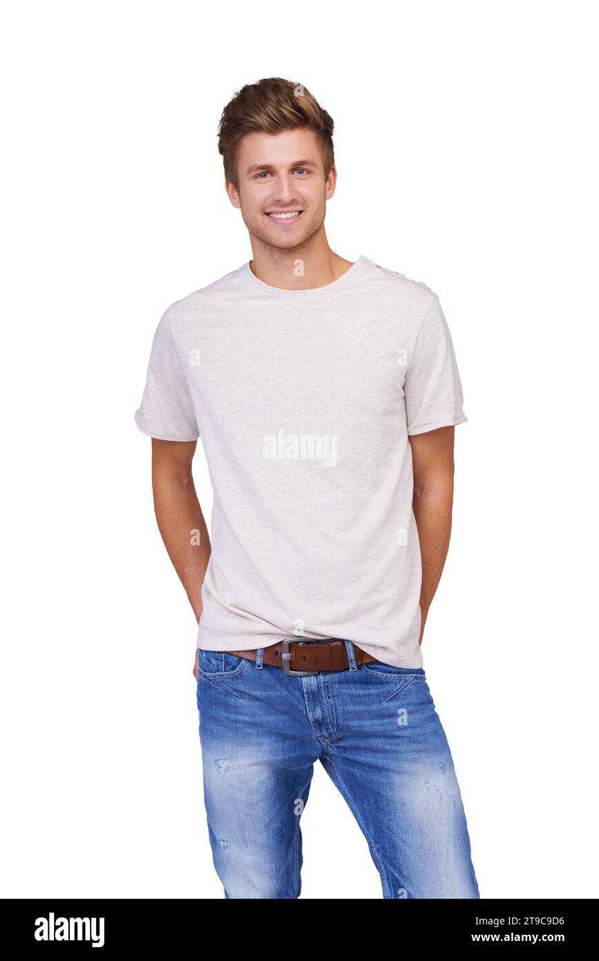 Style, portrait and young man in a studio with casual, stylish and ...