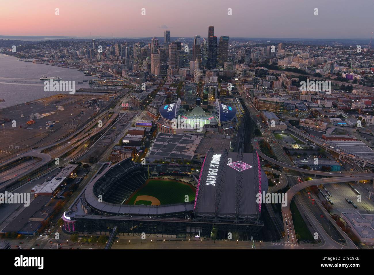 Lumen field 2023 aerial hi-res stock photography and images - Alamy