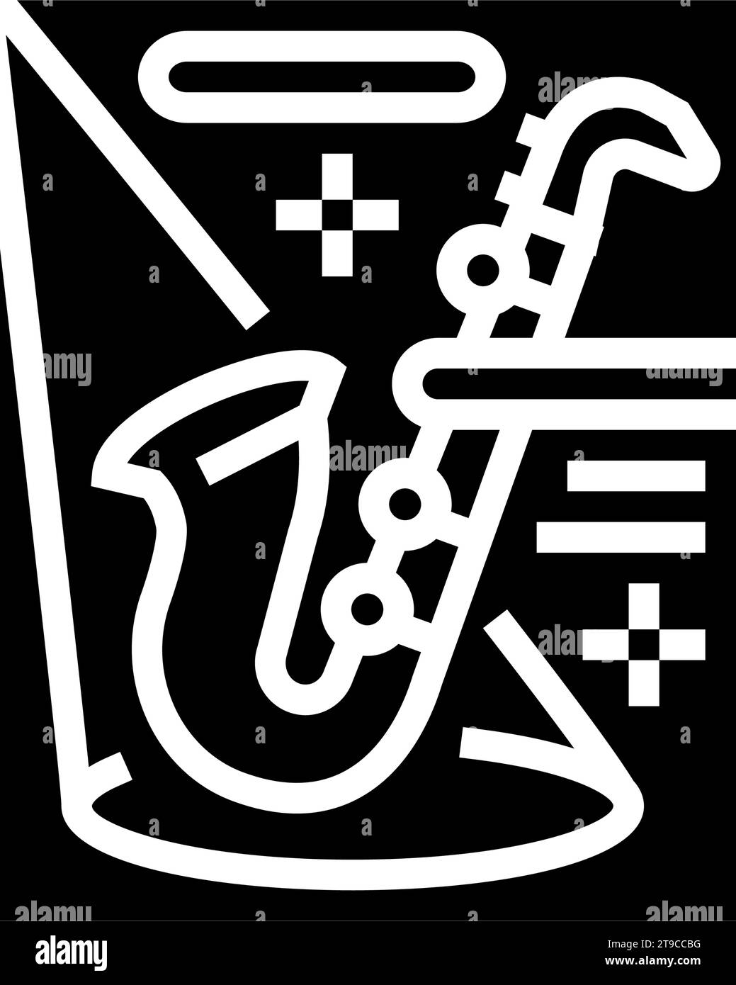 jazz disco party glyph icon vector illustration Stock Vector Image ...