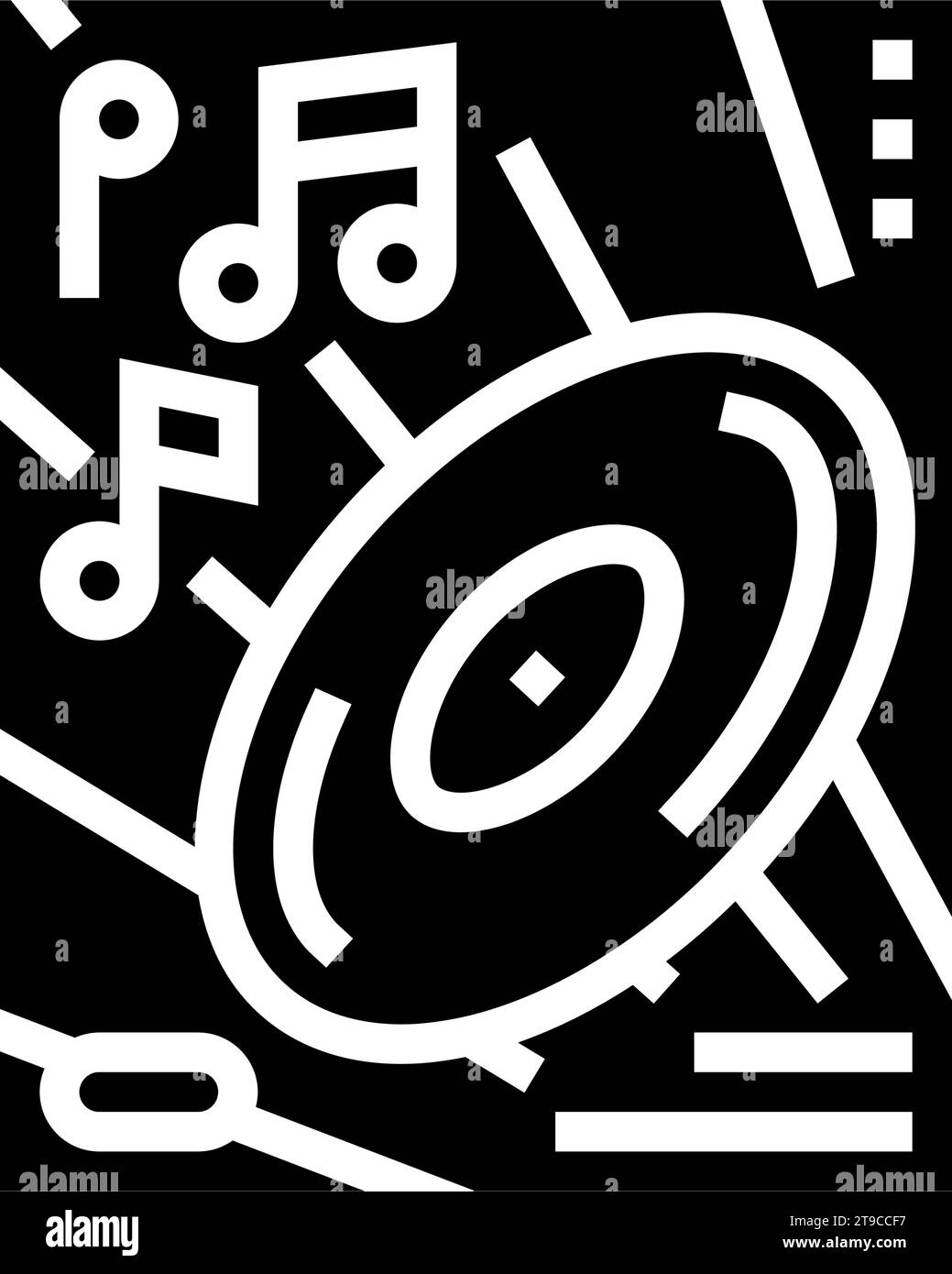 funk disco party glyph icon vector illustration Stock Vector Image ...