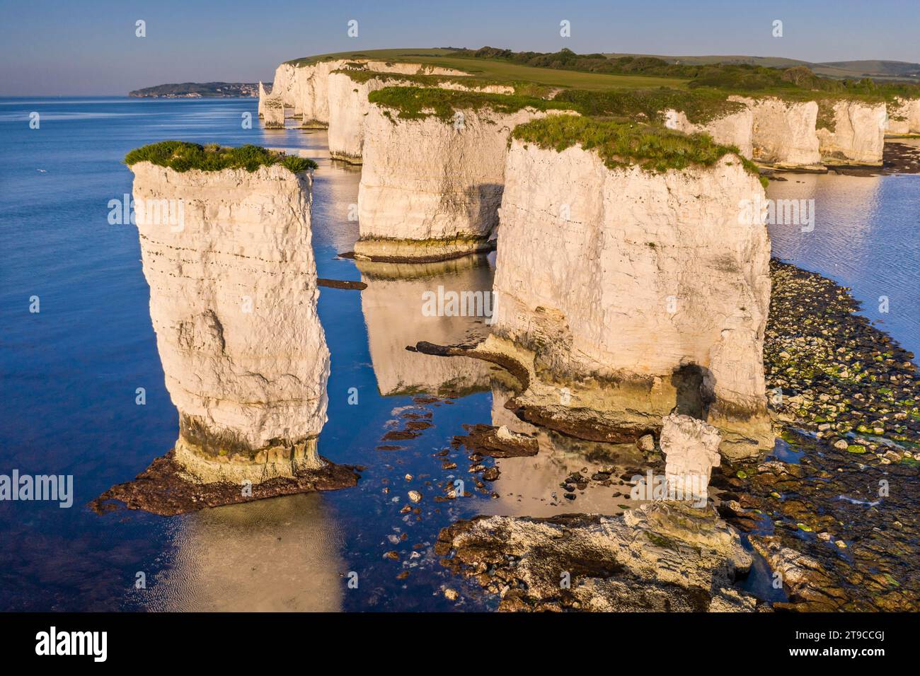 Old Harry Rocks on the Jurassic Coast World Heritage Site, Studland ...