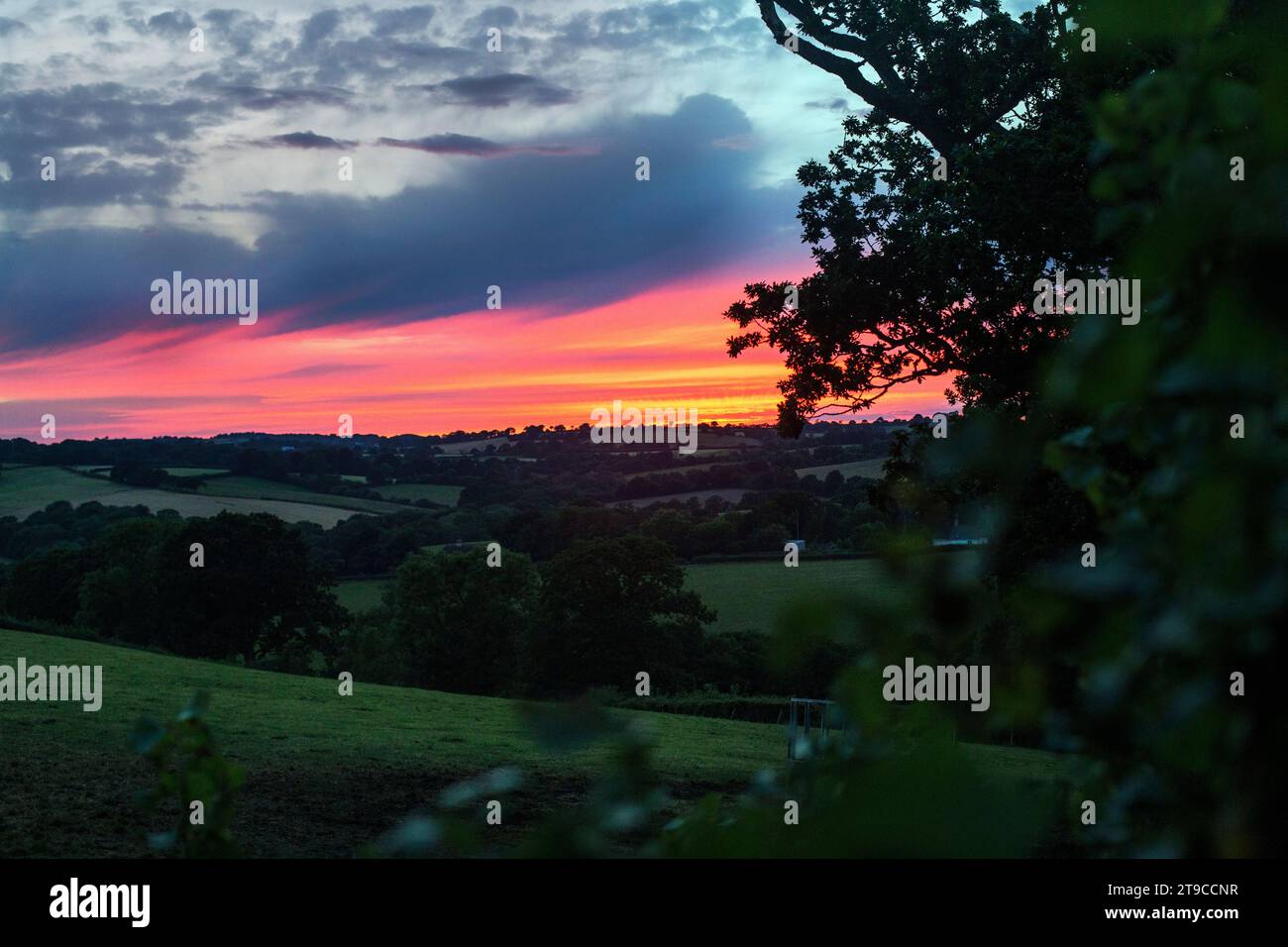 Beautiful sunset pink orange hi-res stock photography and images - Alamy