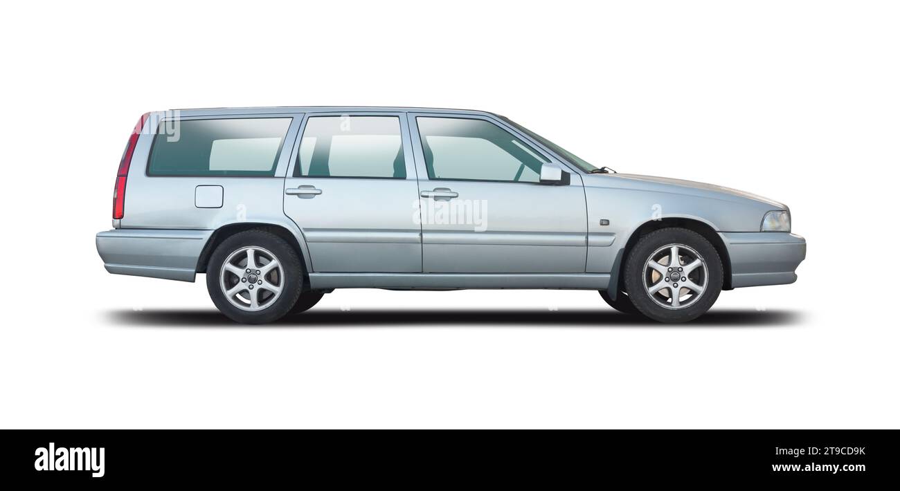 Volvo V70 estate car, side view isolated on white background Stock ...