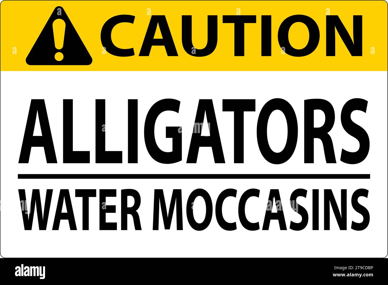 Alligator caution sign Stock Vector Images - Alamy