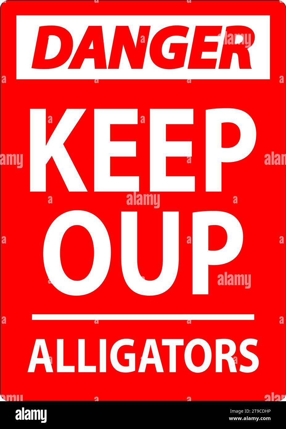Alligator Warning Sign Danger Keep Out - Alligators Stock Vector Image ...