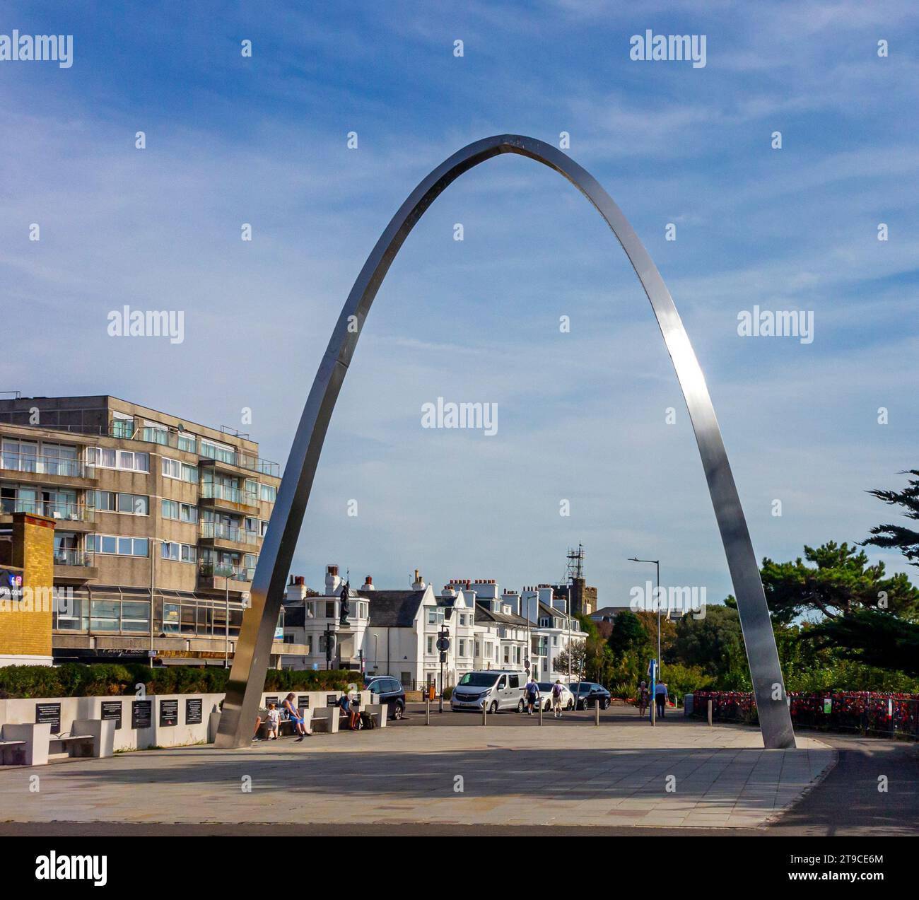 The Step Short Memorial Arch on The Leas in Folkestone Kent England UK ...