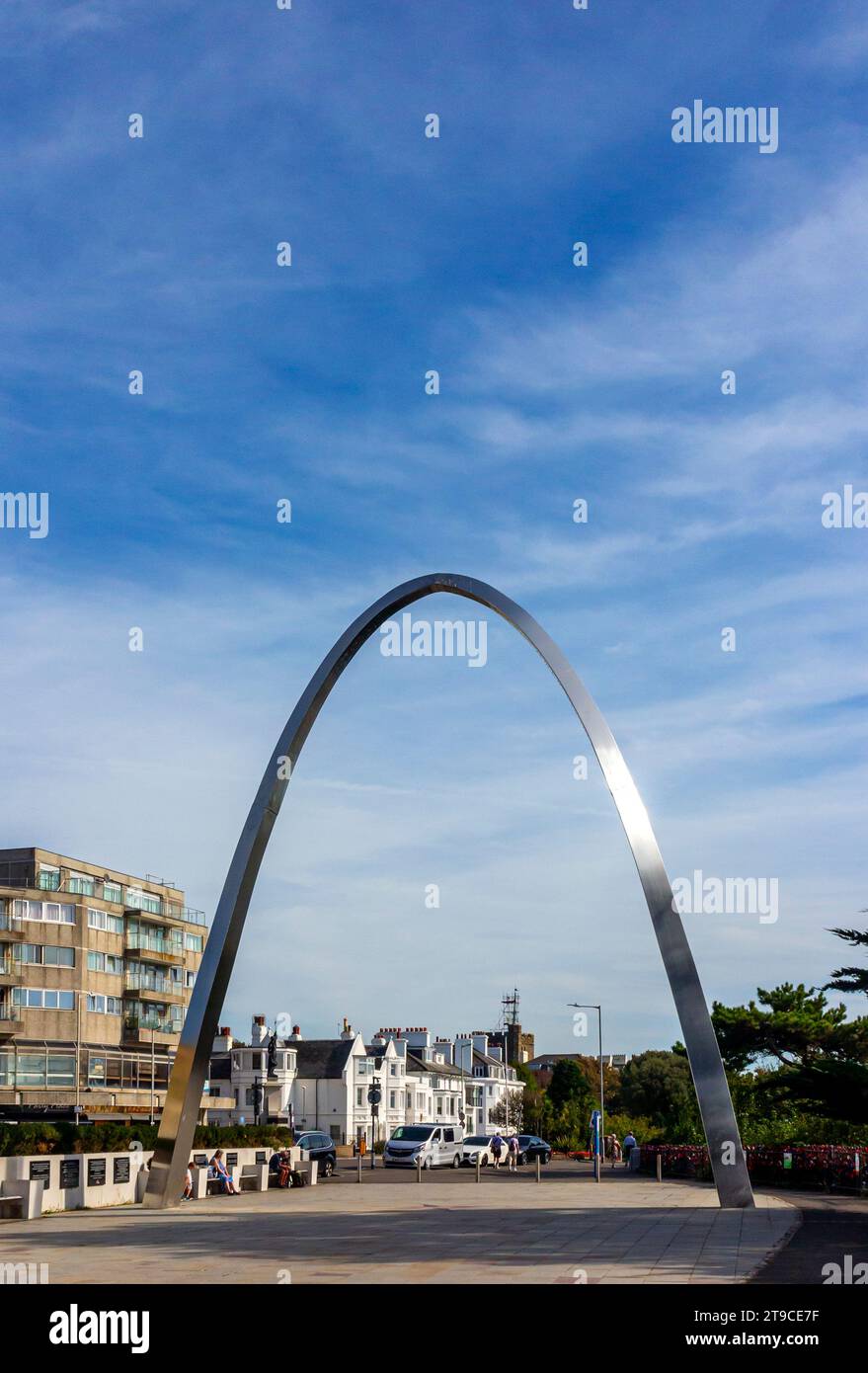 The Step Short Memorial Arch on The Leas in Folkestone Kent England UK ...