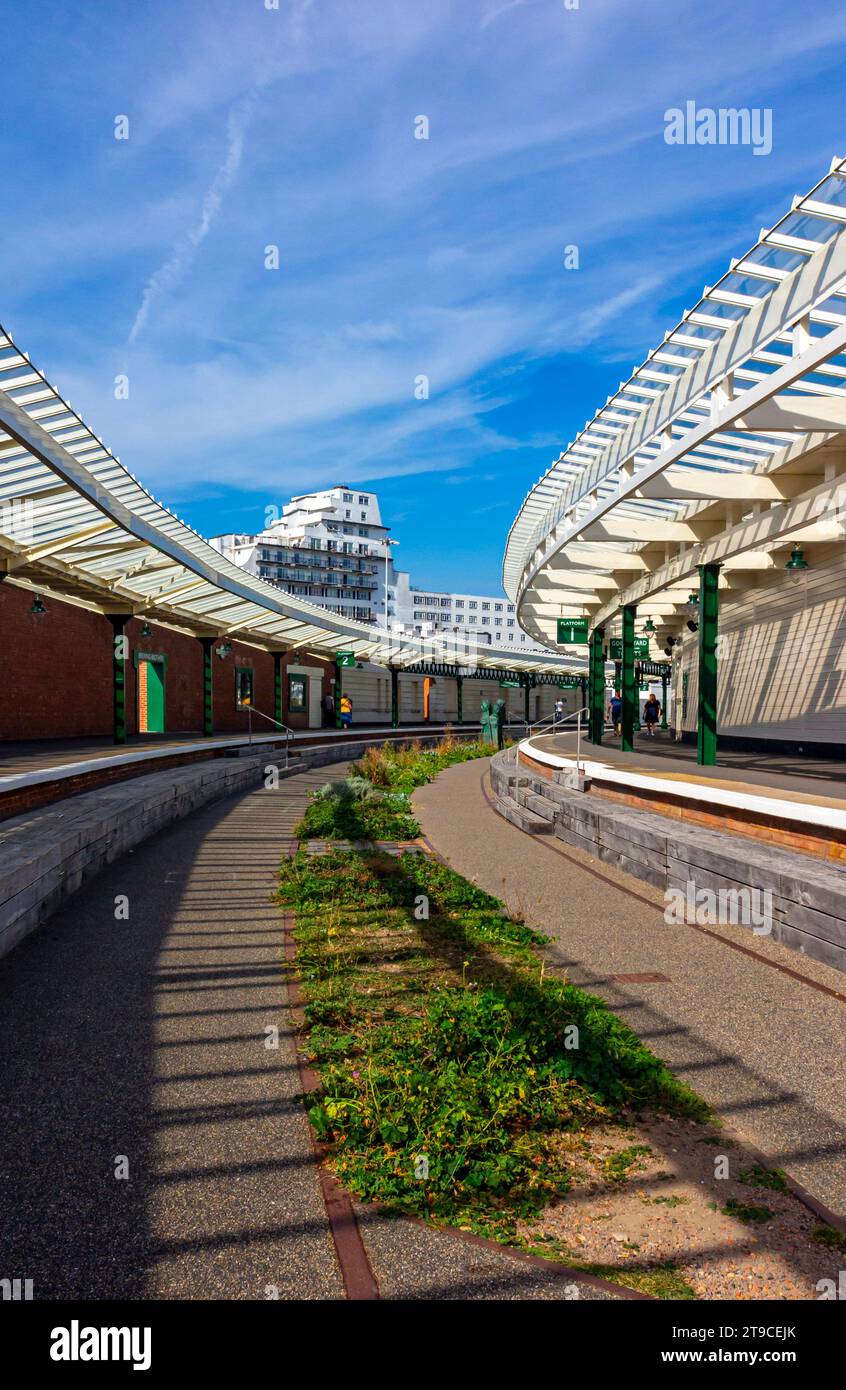 Folkestone Harbour Railway Station in Kent south east England UK which ...