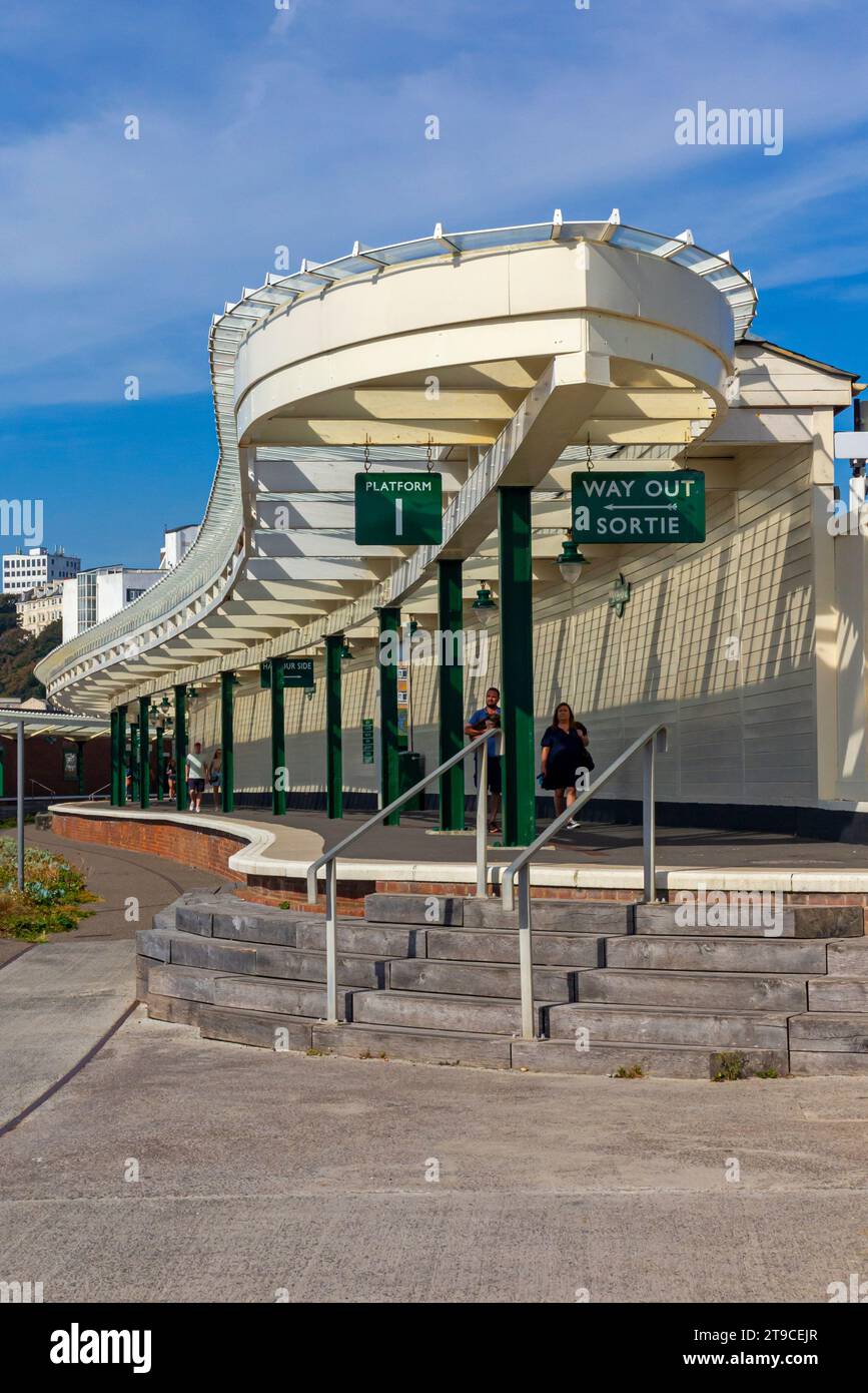 Folkestone Harbour Railway Station in Kent south east England UK which ...