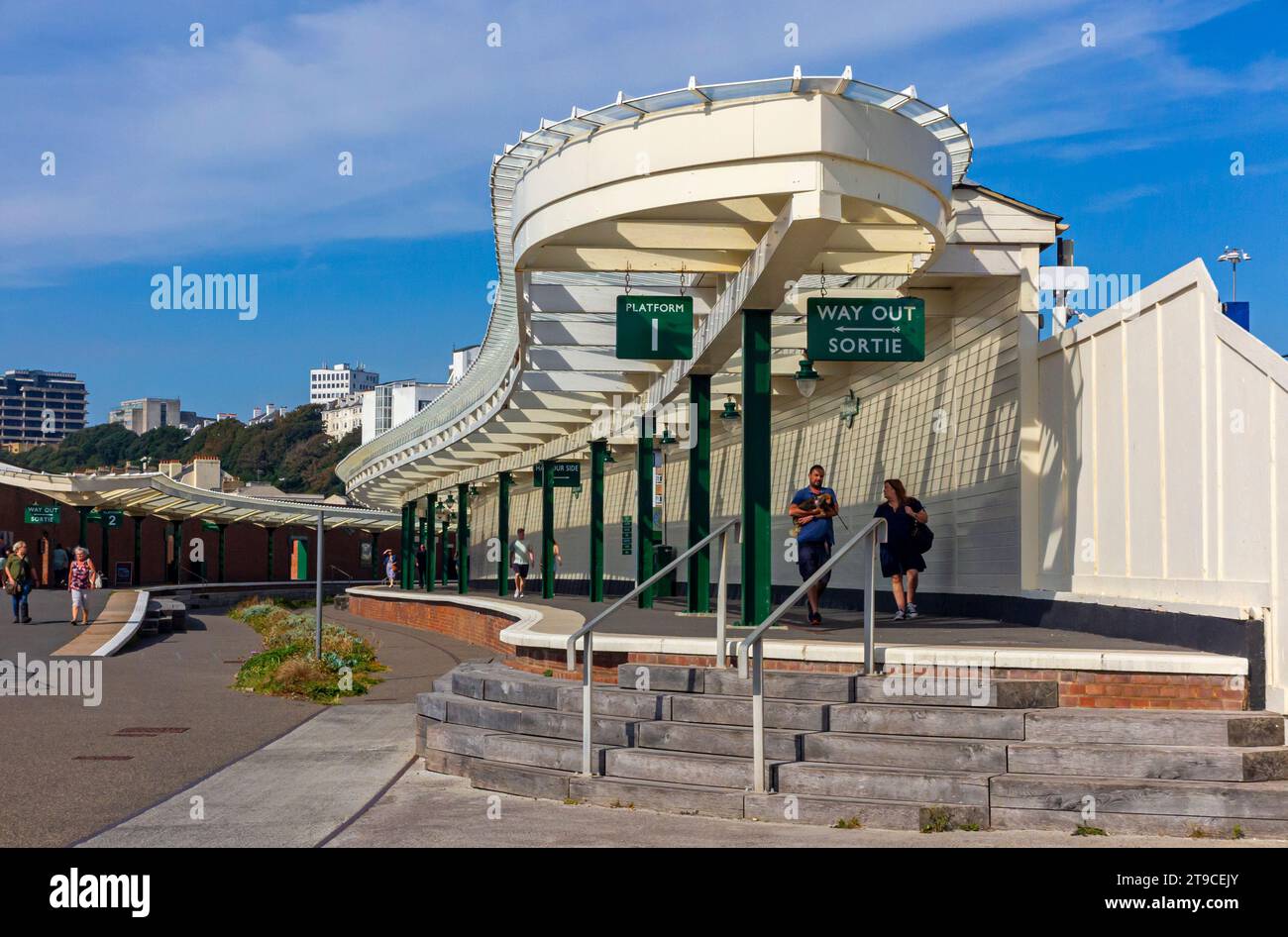 Folkestone Harbour Railway Station in Kent south east England UK which ...