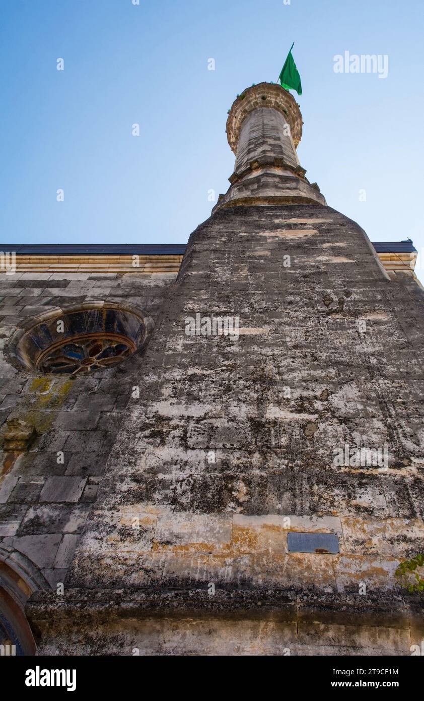 The minaret of Fethija Mosque in central Bihac in Una-Sana Canton ...