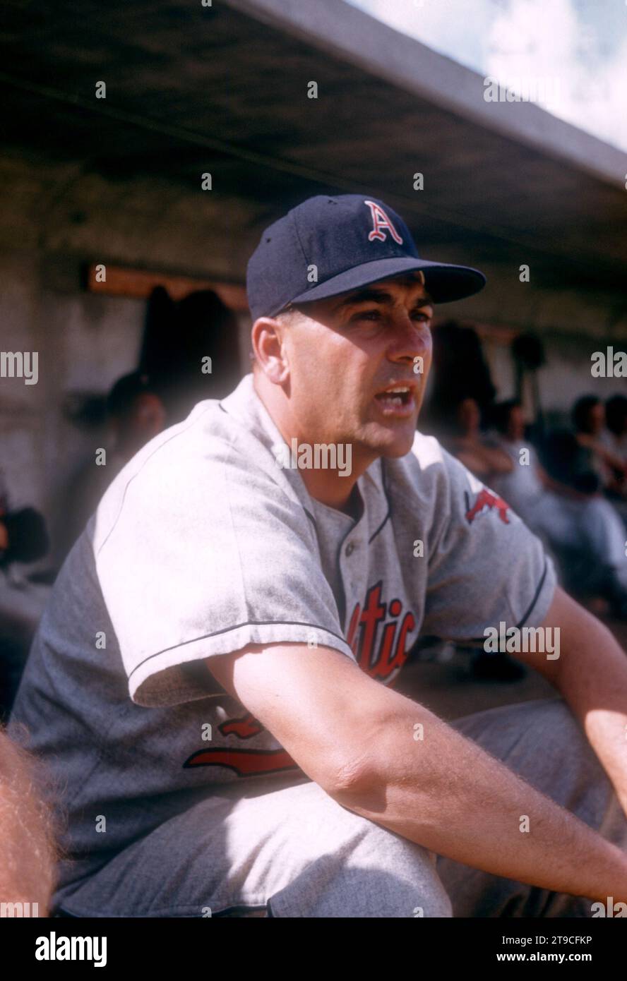 FL - MARCH, 1957: Manager Lou Boudreau #5 of the Kansas City Athletics ...