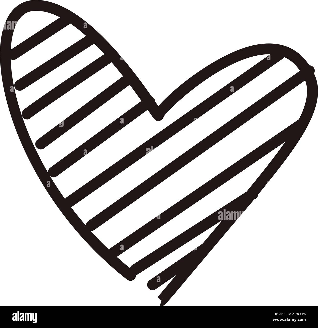 Heart shape sketch icon Vector illustration Stock Vector Image & Art ...