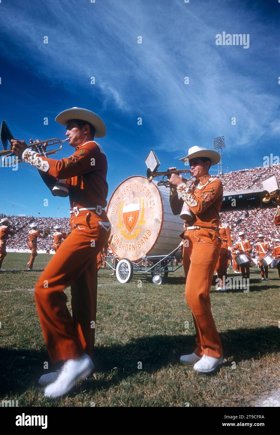 DALLAS, TX - OCTOBER 8: General view of the Texas Longhorns band during ...