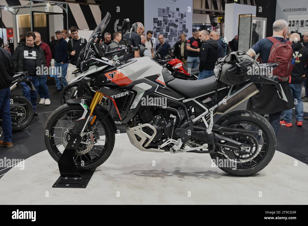 Triumph Tiger motorcycle Stock Photo - Alamy