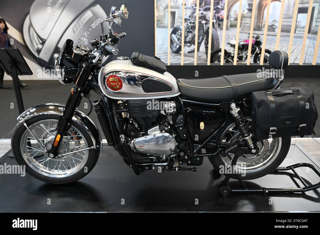 New modernised BSA vintage motorcycle Stock Photo - Alamy