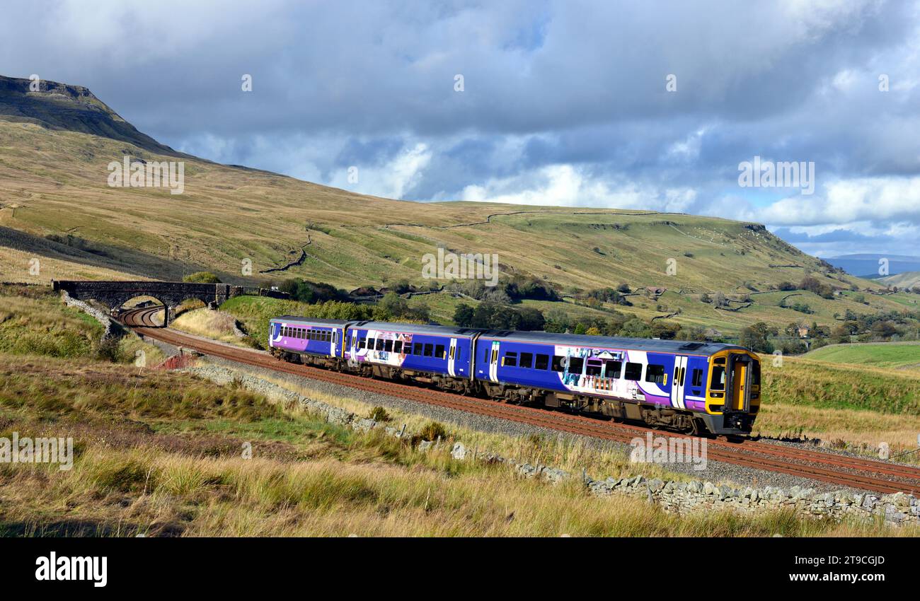 Local Carlisle to Leeds train is seen climbing the last few yards to ...
