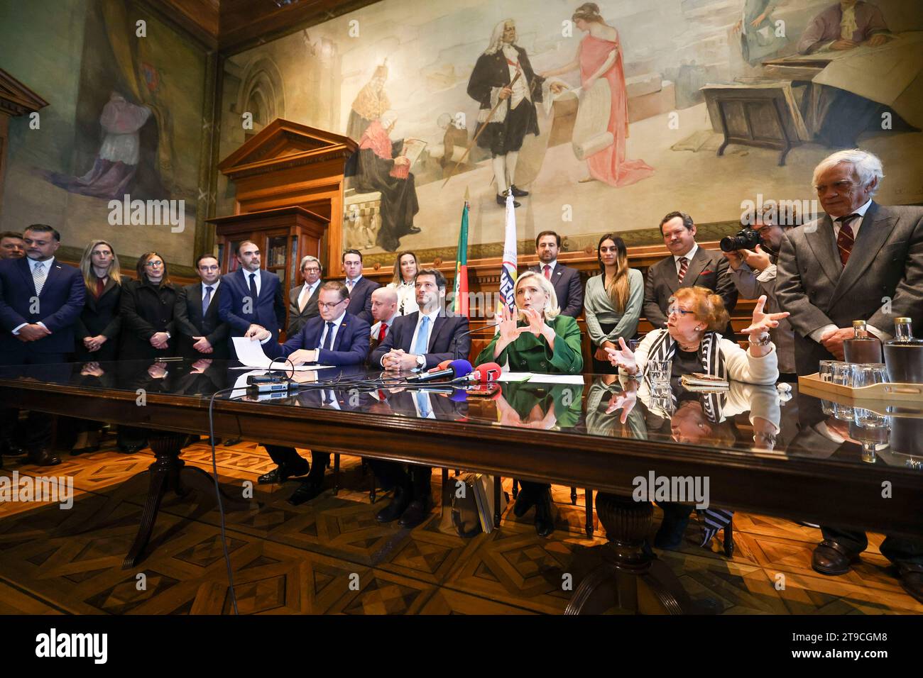 Lisbon, Portugal. 24th Nov, 2023. Lisbon, 24/11/2023 - Press conference by André Ventura (Chega ...