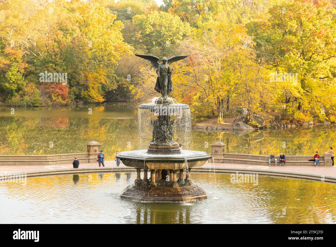 Bethesda Fountain, Bethesda Terrace, Central Park, New York City ...