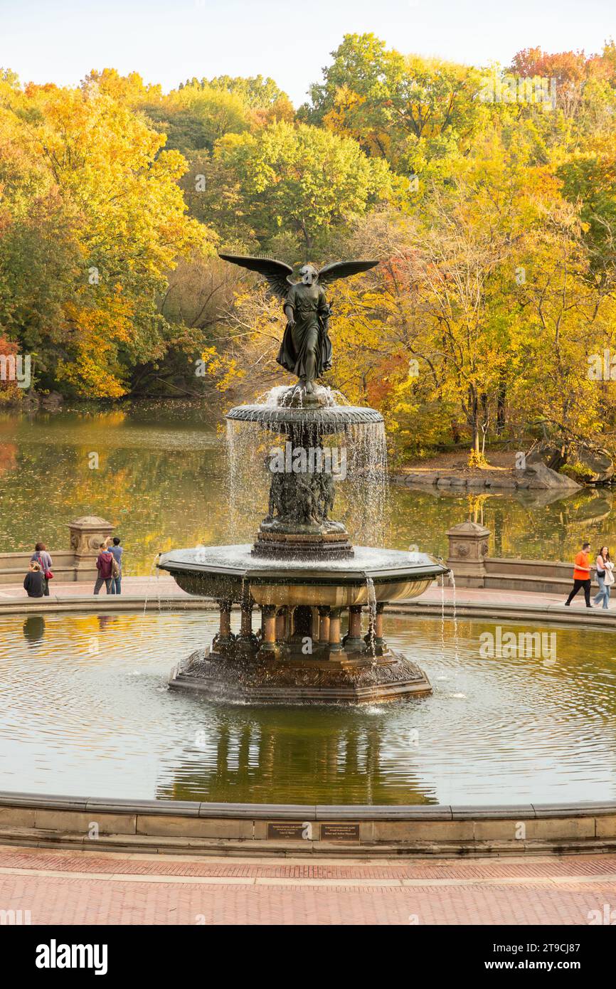 Bethesda Fountain, Bethesda Terrace, Central Park, New York City ...