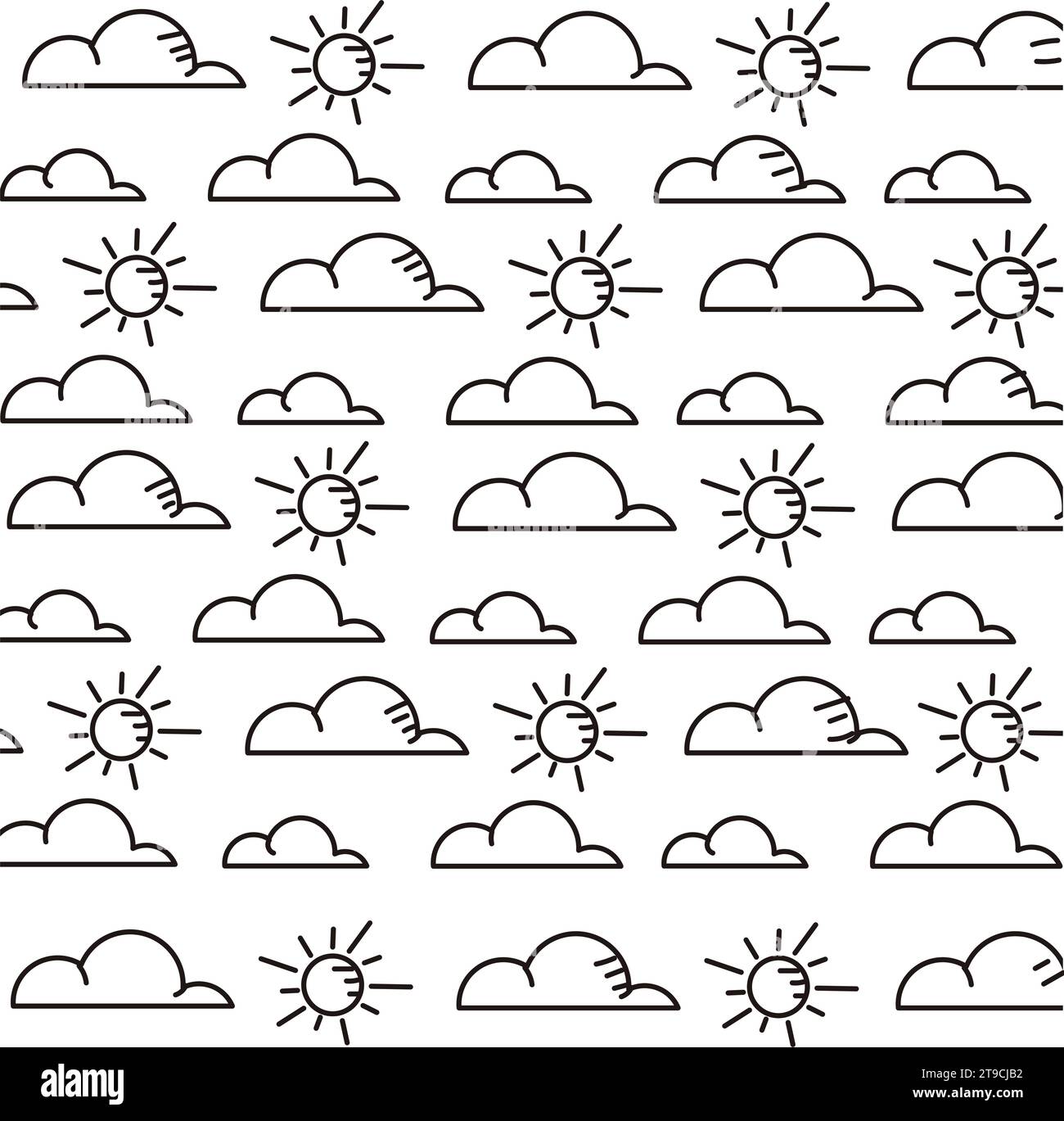 Weather icons sketches Hand drawn background Vector Stock Vector Image ...