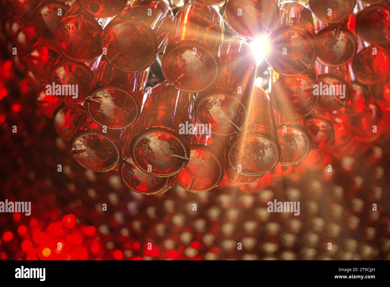 Bottled Heritage: Many Glass Vessels Holding Timeless Spirits Stock ...